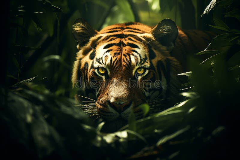 Wild Big Tiger Close-Up in the Jungle Stock Photo - Image of nature ...
