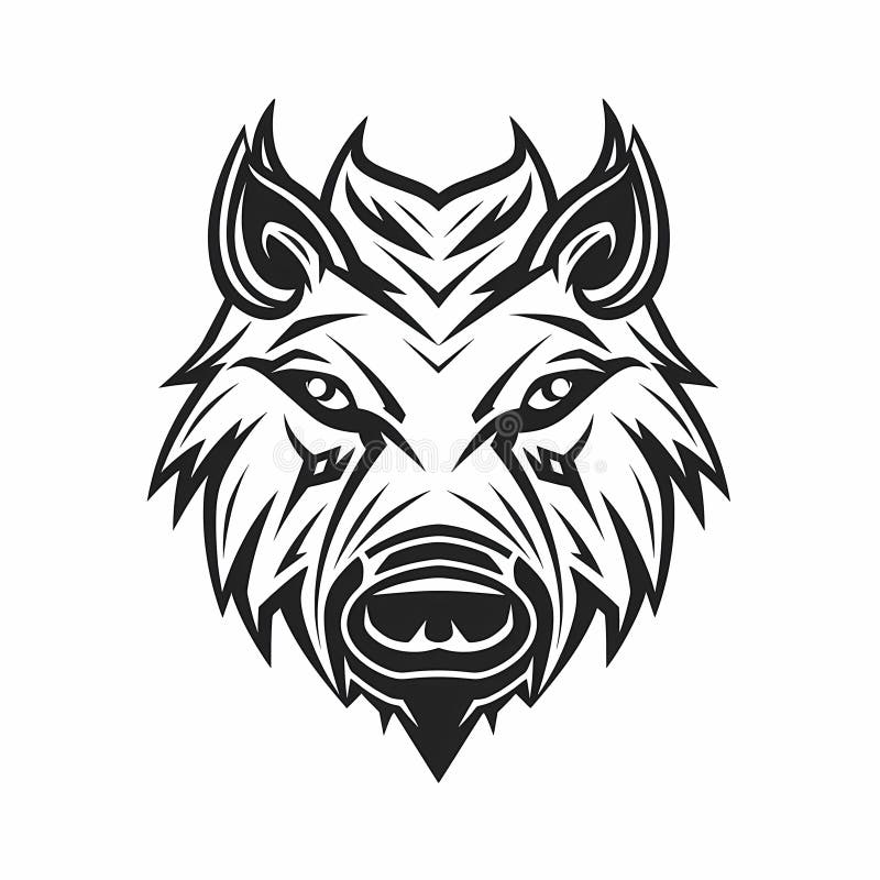 Wild Boar Head Symbol Illustration. Generative AI Stock Illustration ...