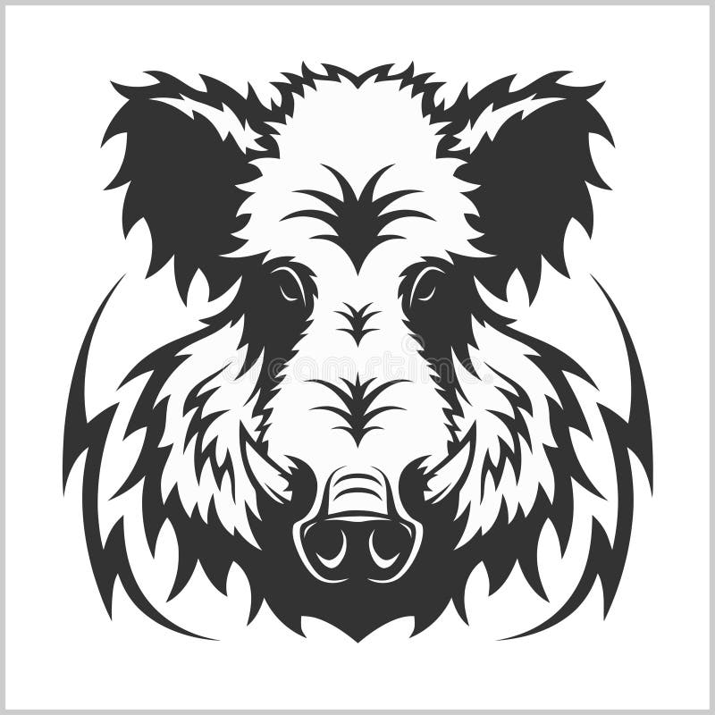 Wild Boar Head Logo Mascot Emblem Stock Vector - Illustration of ...
