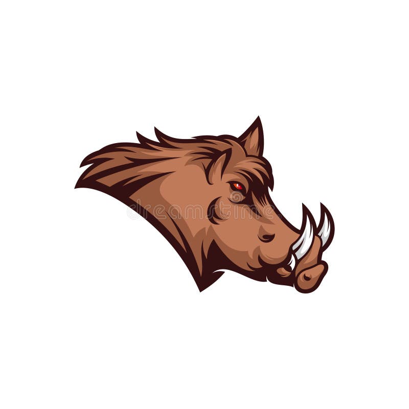 Wild Boar Head Vector Illustration Design. Wild Boar Logo Design ...