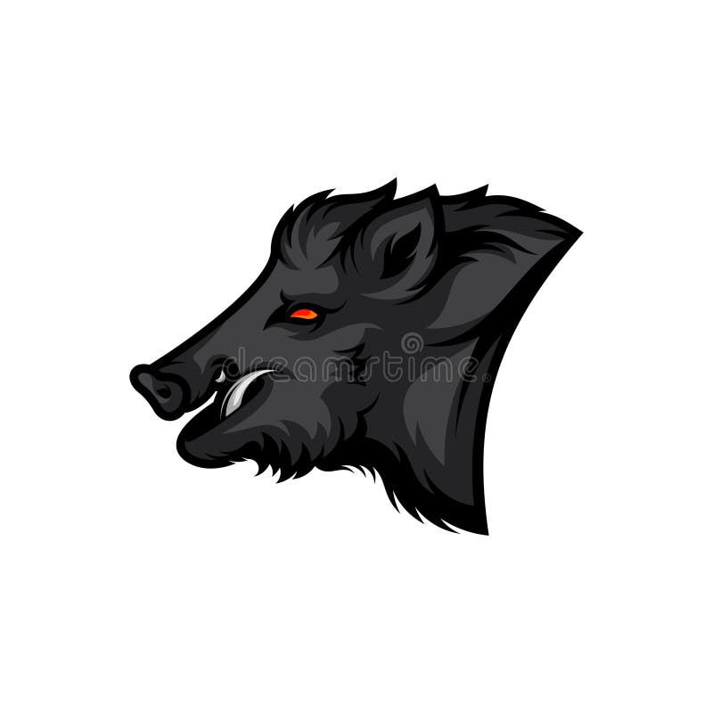 Wild Boar Head Vector Illustration Design. Wild Boar Logo Design ...