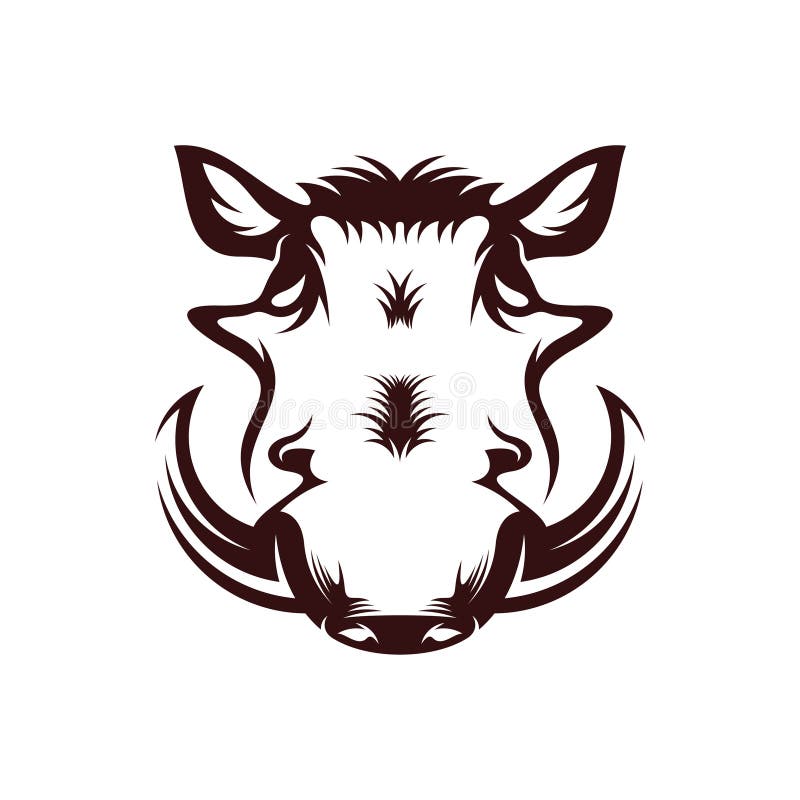 Wild Boar Head Vector Illustration Design. Wild Boar Logo Design ...