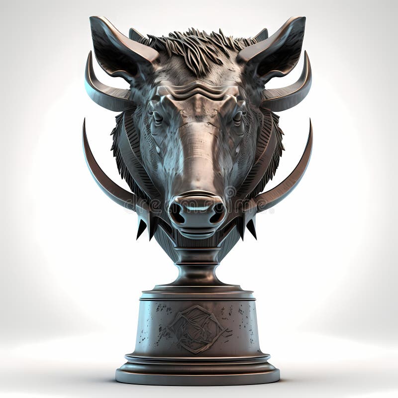 Wild Boar Hunter Trophy. Generative AI Stock Photo - Image of mascot ...