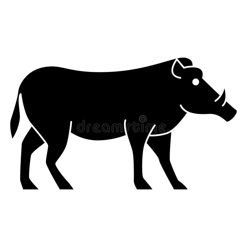 Wild Boar Icon Vector on Trendy Design Stock Illustration - Illustration of abstract, animal ...