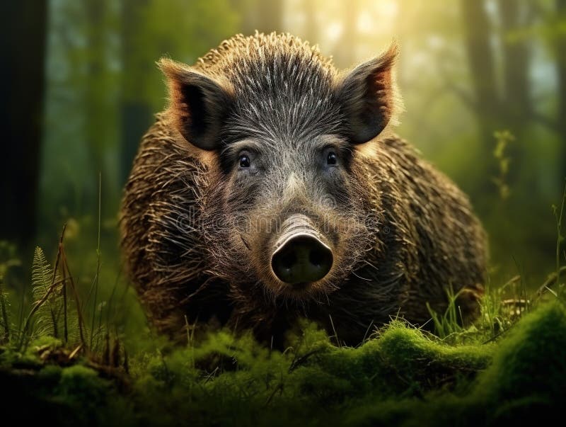 Wild Boar Made with Generative AI Illustration Stock Illustration ...