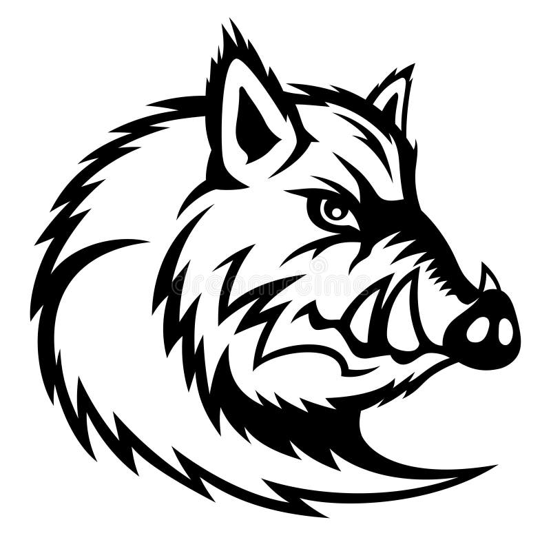 Wild boar sign. stock vector. Illustration of mascot - 175294705