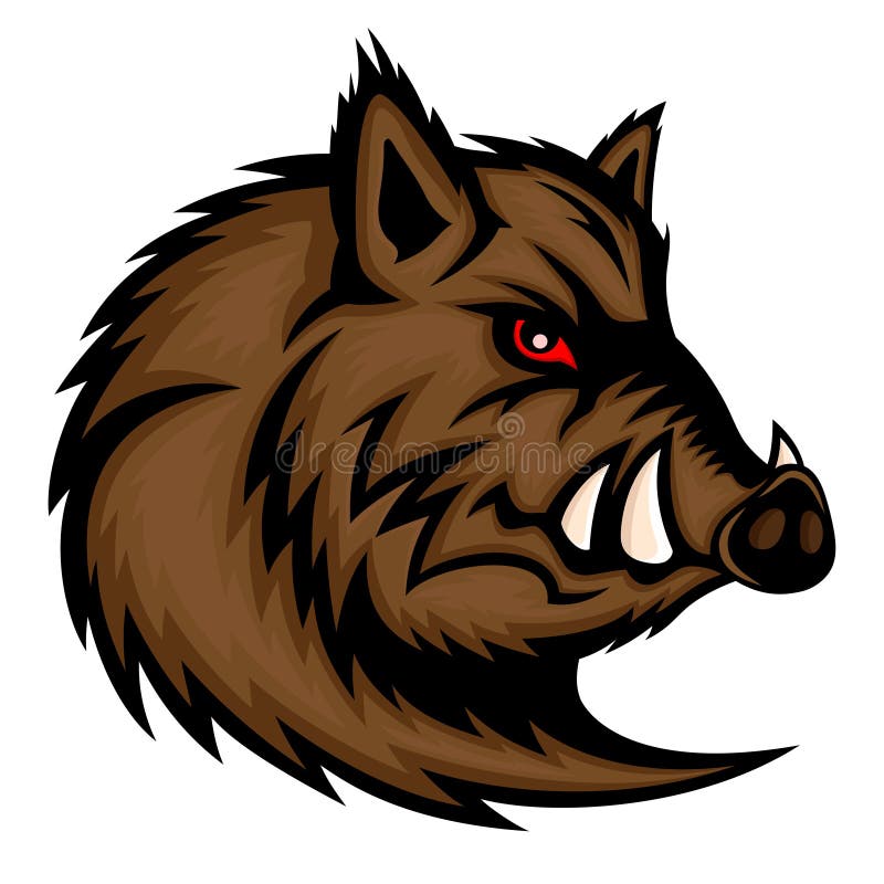 Wild boar sign. stock vector. Illustration of angry - 175823970