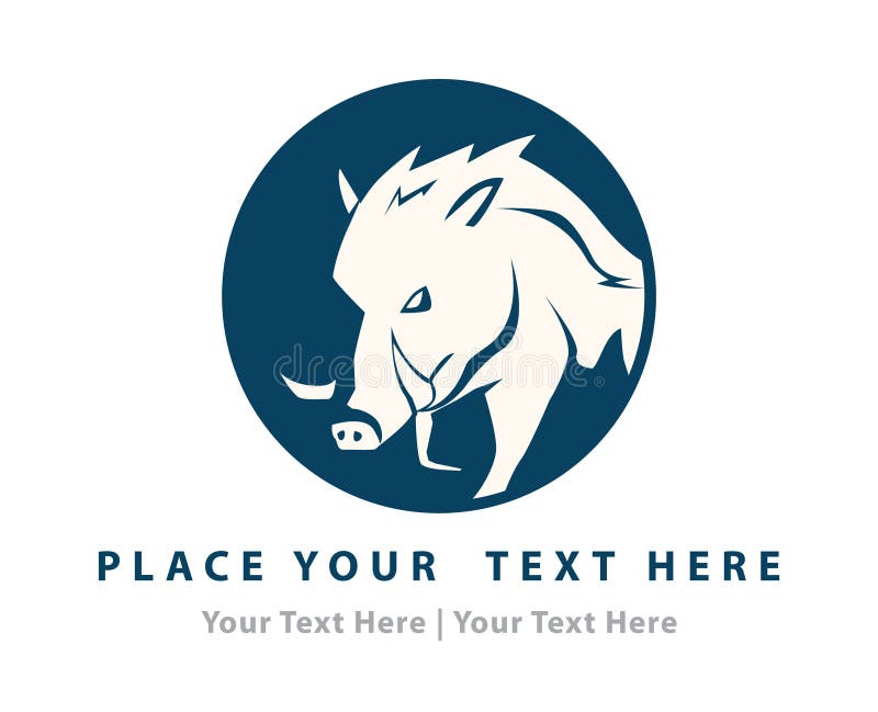 Wild boar symbol stock vector. Illustration of wildlife - 34425381