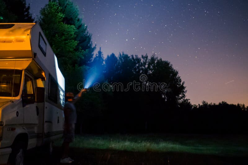Wild Camping Exploring Outdoors Stock Photo - Image of field, vacantion ...