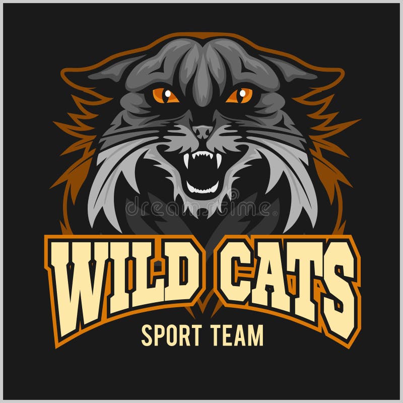 Wild Cats Sport Team - Logotype, Emblem Stock Vector - Illustration of ...