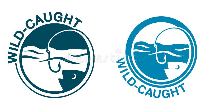 Wild-caught Badge for Fish Labeling Stock Vector - Illustration of ...