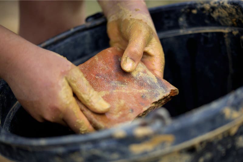 Wild Earthen Clay Potter at Work. Workshop Place Stock Image - Image of ... Wild Earthen Clay Potter at Work. Workshop Place Stock Image - Image of ...