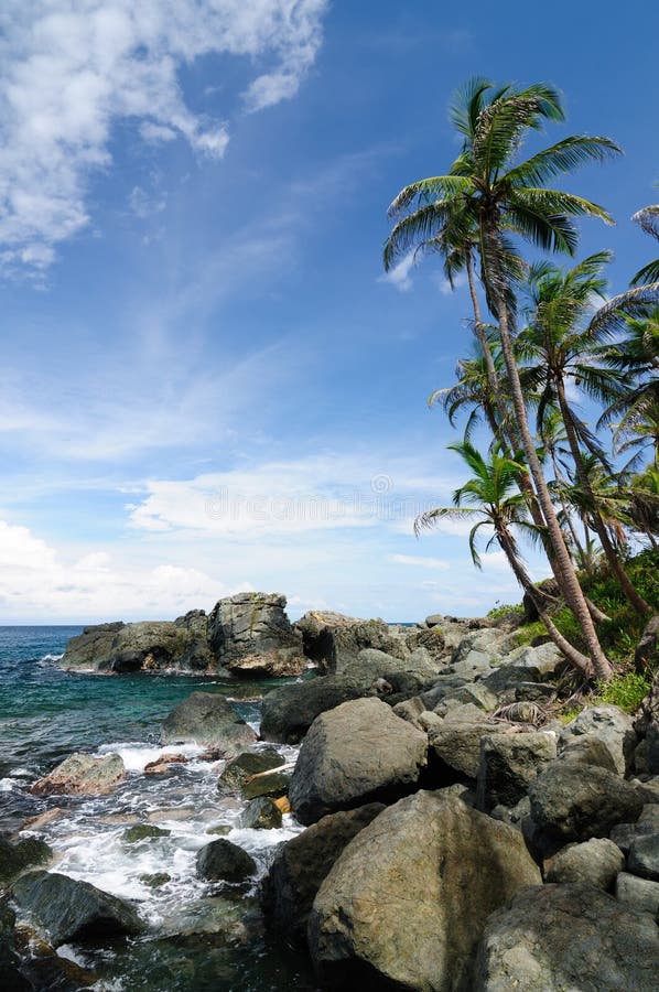 Wild Colombian Caribbean Coast Near Capurgana Stock Photo - Image of ...