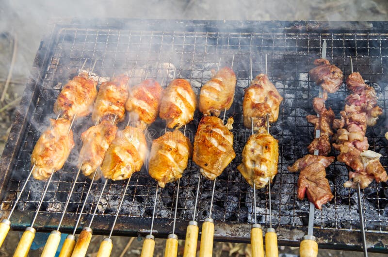 Wild Delicious Barbecue Chicken Wings Stock Photo - Image of energy ...