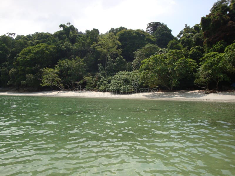 Wild Deserted Beach of a Tropical Island. Monkey Beach, Pangkor Island ...