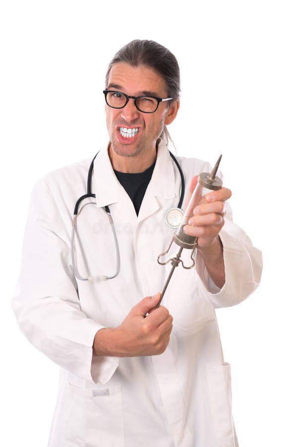Doctor with a Big Injection Stock Photo - Image of needle, dance: 47871868