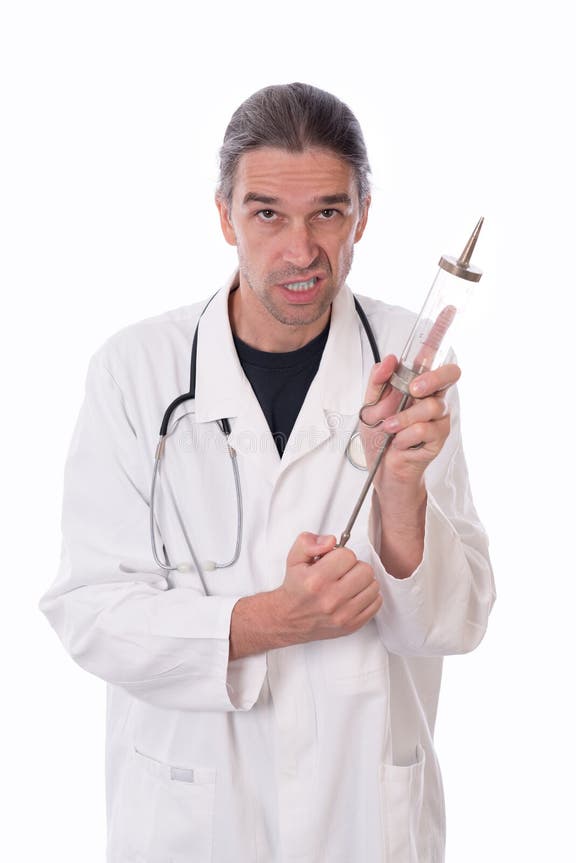 Wild doctor stock photo. Image of coat, isolated, crazy - 44233542