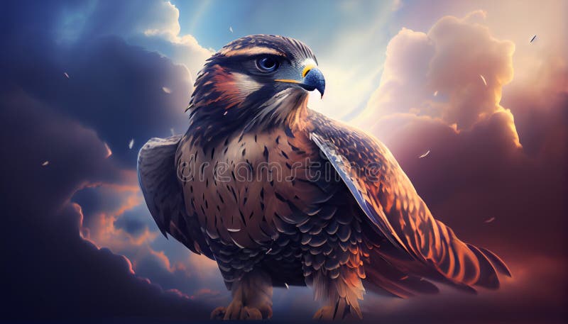 Wild Eagle in Majestic Scene ,generative AI Stock Image - Image of ...