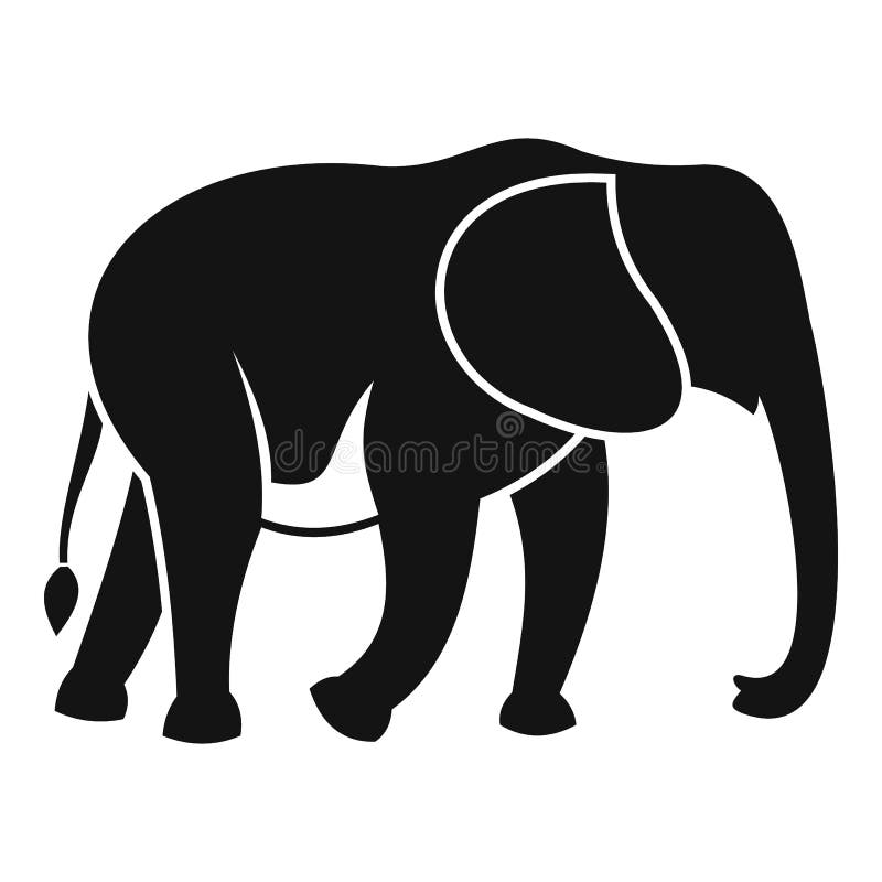 Wild Elephant Icon, Simple Style Stock Vector - Illustration of ...