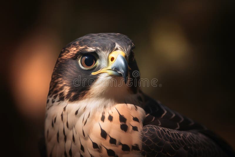 A Wild Falcon in a Close Up View Created with Generative AI Technology ...