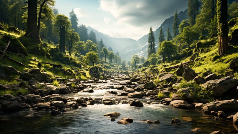 A Wild File with Nice Nature Stock Illustration - Illustration of ...