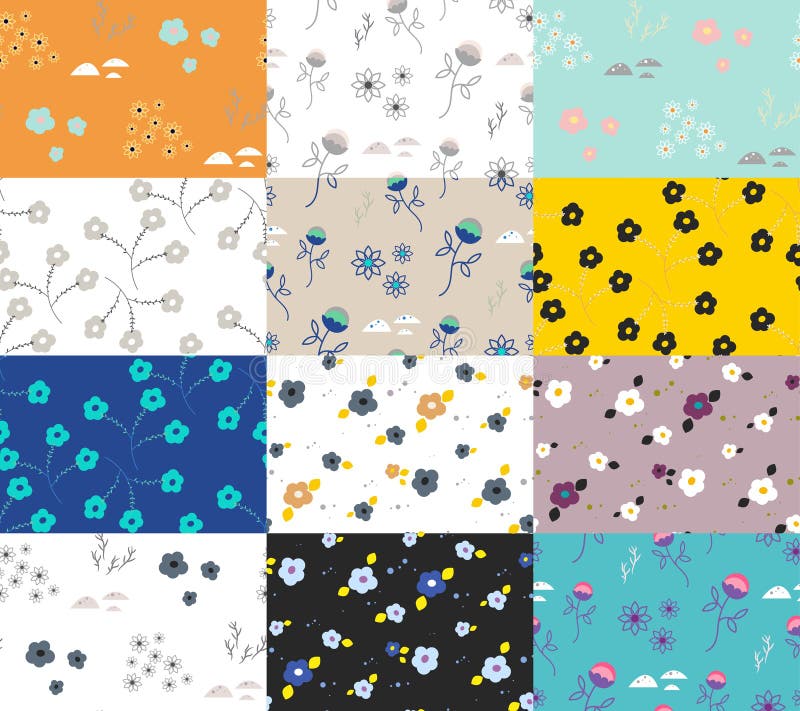 Wild Flower Light Tender White Spring Field Seamless Pattern. Stock ...