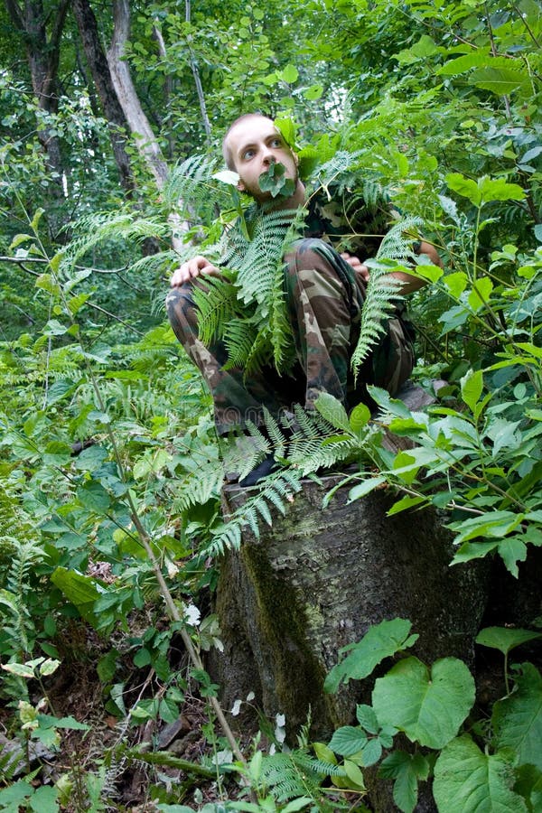 Wild forest man stock photo. Image of wild, masquerading - 3088882
