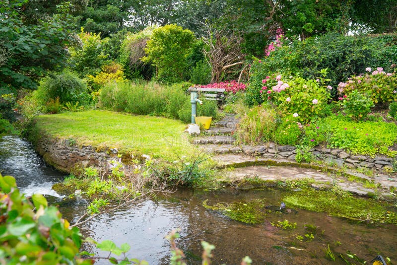 Steps and Path between Sheer Rock and Vegetation Clad Walls of Windy ...
