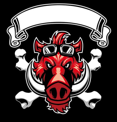 Wild hogs head stock vector. Illustration of wild, team - 45673491