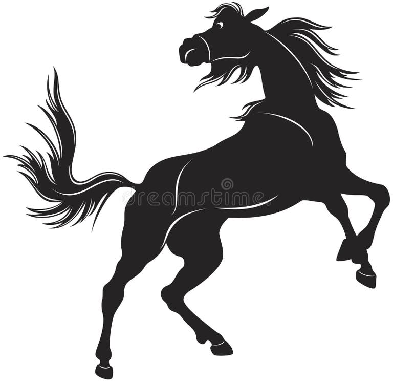 Wild Mane Horse Outline Stock Illustrations – 6,254 Wild Mane Horse ...