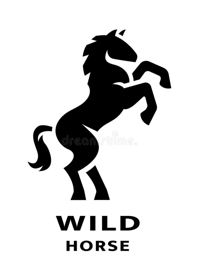 Wild horse logo. stock vector. Illustration of graphic - 305144088