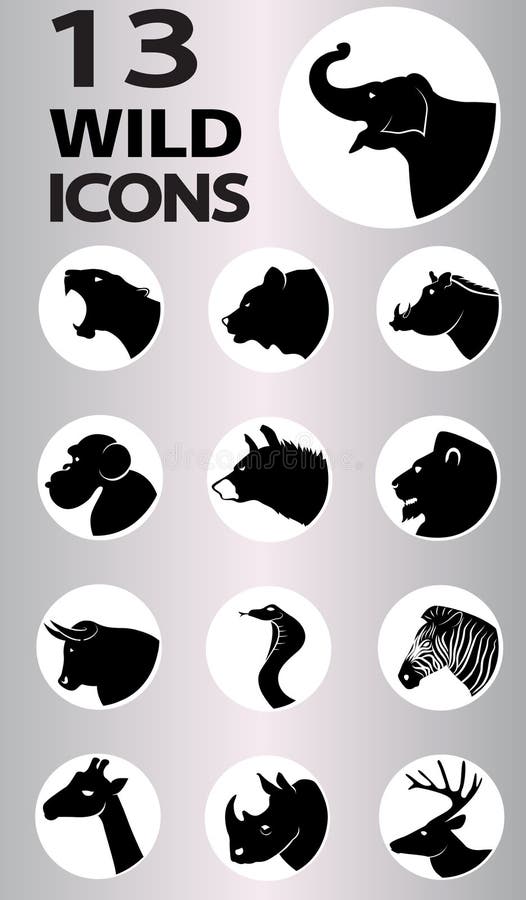Wild icons collection stock vector. Illustration of planet - 42187463