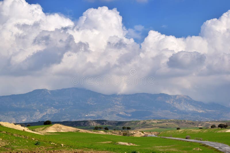 Wild landscape in Cyprus. stock photo. Image of stones - 66580484
