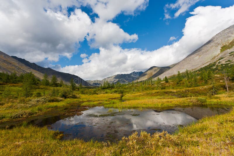 Wild Landscape in Ural Mountains. Stock Photo - Image of swamp, river ...