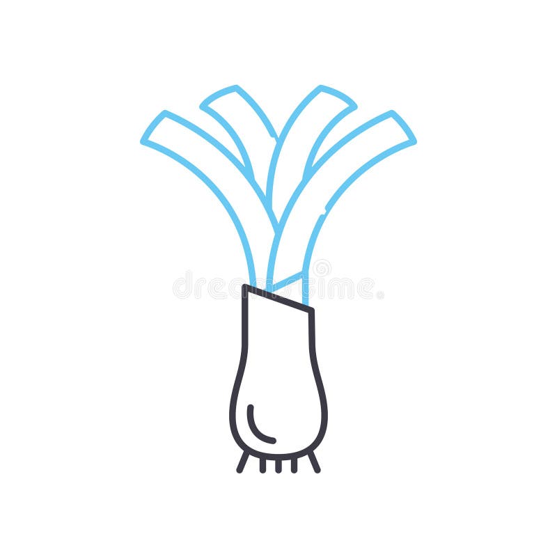 Wild Leek Line Icon, Outline Symbol, Vector Illustration, Concept Sign ... Wild Leek Line Icon, Outline Symbol, Vector Illustration, Concept Sign ...