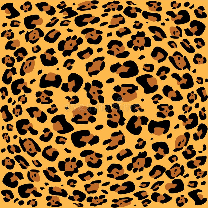 Wild Leopard Skin Seamless Pattern Stock Vector - Illustration of ...
