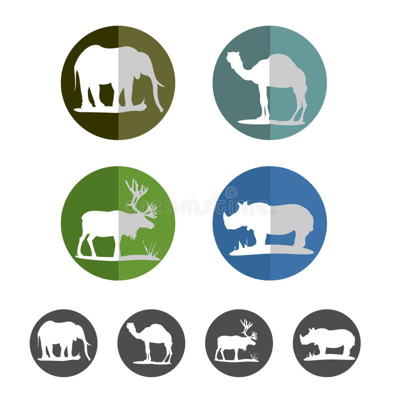 Wild life icons stock image. Image of life, wildlife - 53693429