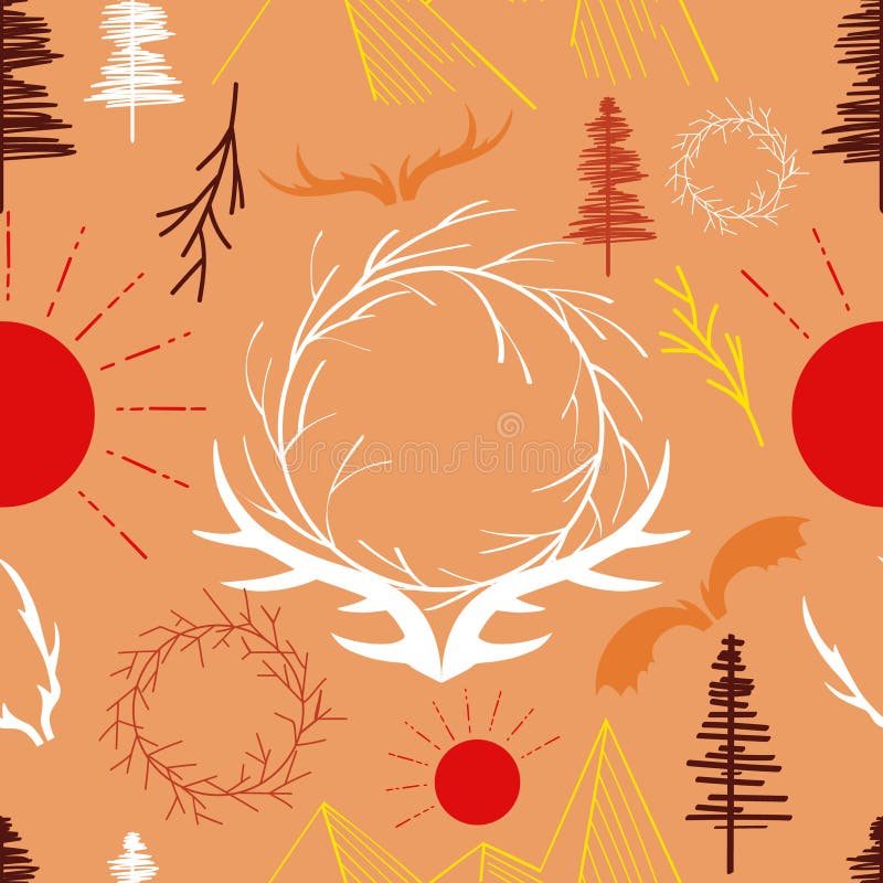 Wild Light Day Seamless Pattern Stock Vector - Illustration of cute ...