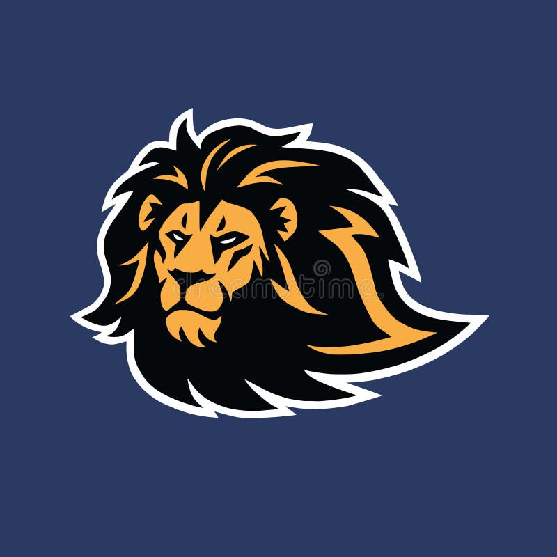 Wild Lion Beast Logo Design Vector Illustratie - Illustration of blauw ...