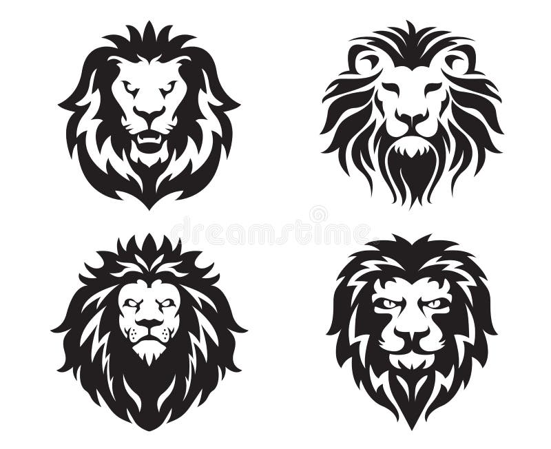 Wild Lion Head and Logo Icon. Vector Illustration Stock Vector ...