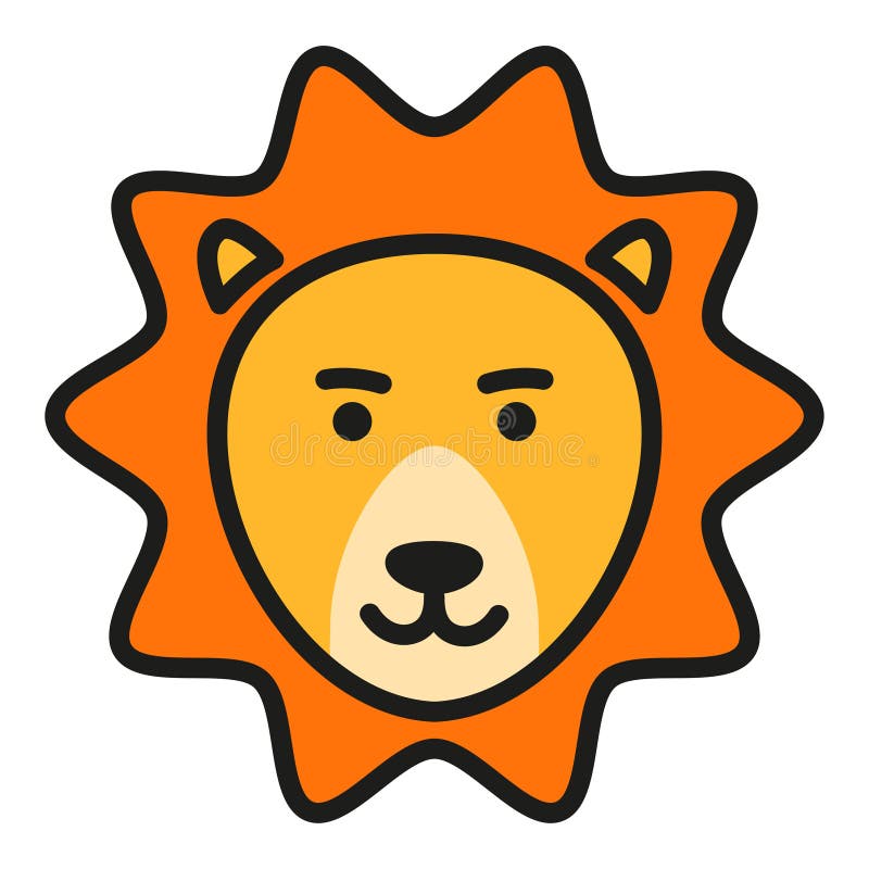 Wild Lion Icon. Vector Illustration Stock Vector - Illustration of ...