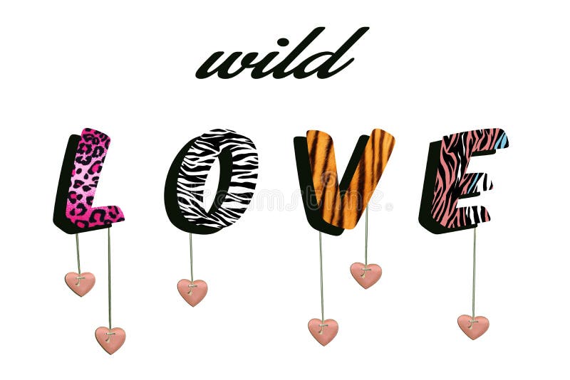 Wild love stock photo. Image of leopard, animals, hearts - 73808398