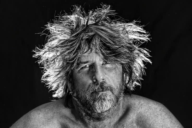Wild man stock image. Image of expressive, portrait, human - 6282735
