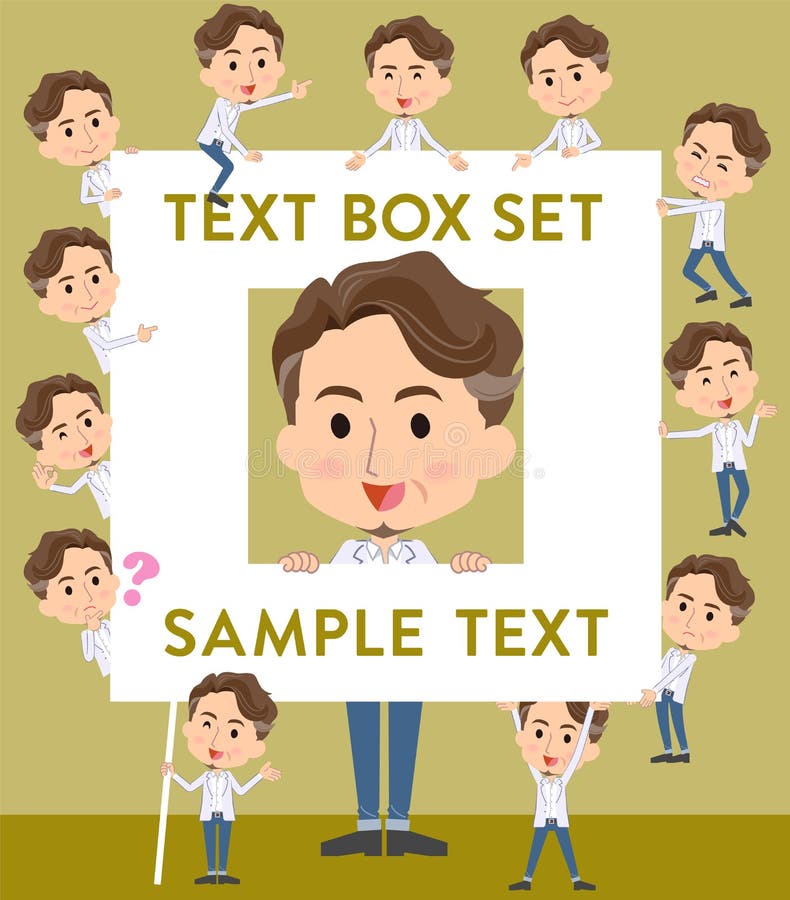 Wild Middle Aged Man Text Box Stock Vector - Illustration of vector ...