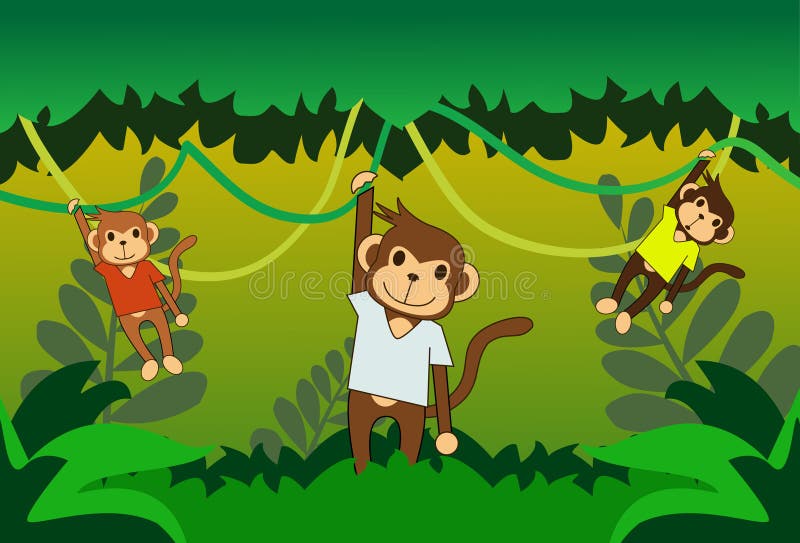Wild Monkey stock vector. Illustration of wild, cute - 28946113