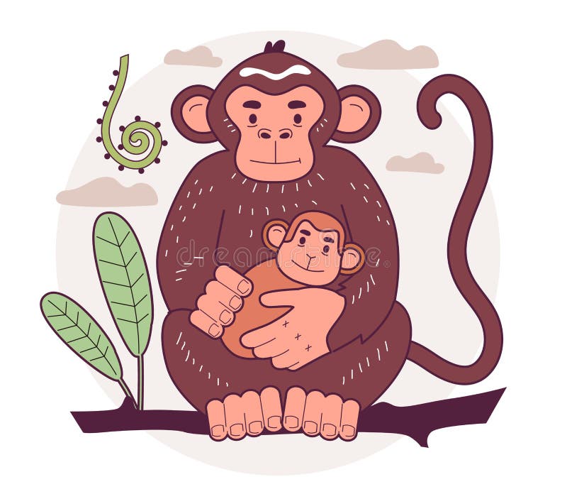 Monkey Writing Clipart