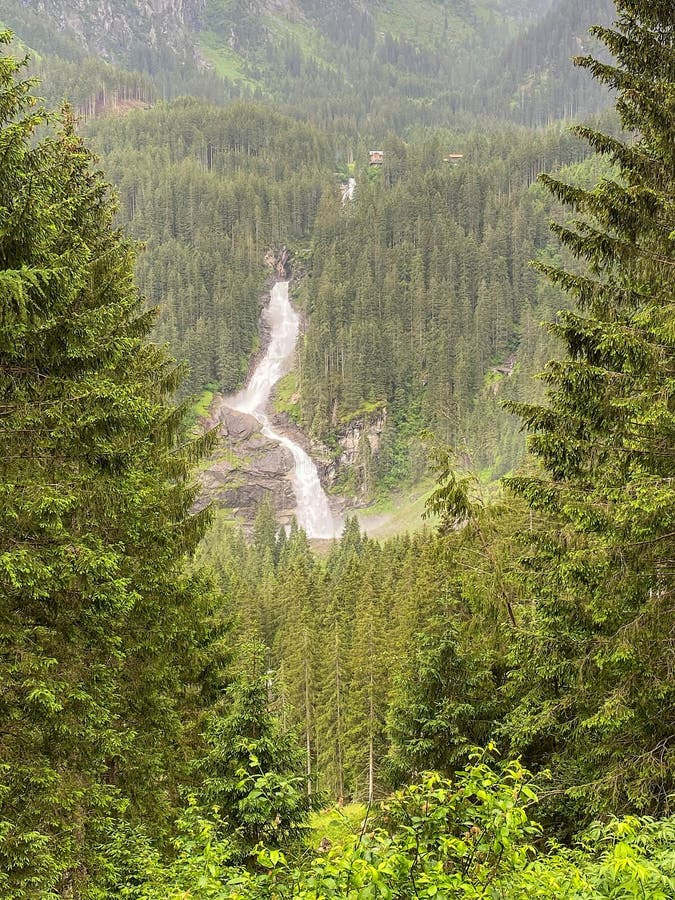 Wild Mountain Stream and Waterfall in the Mountains Stock Image - Image ...