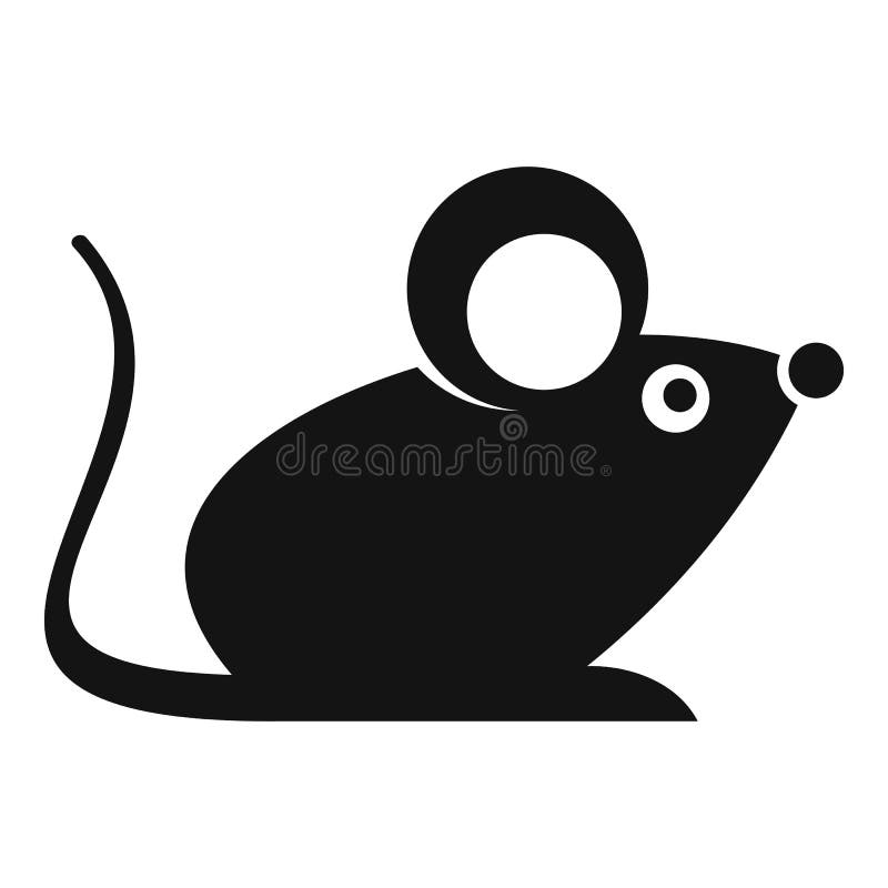 Wild Mouse Icon, Simple Style Stock Vector - Illustration of black ...