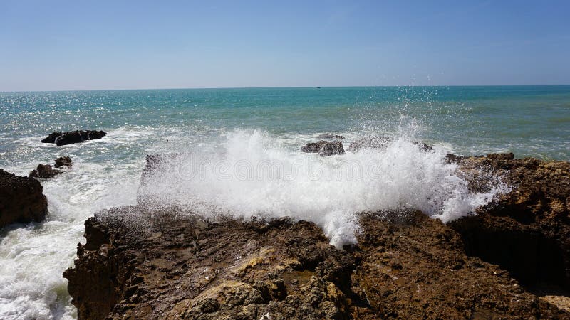 Wild ocean stock photo. Image of algarve, clouds, cliffs - 90152336