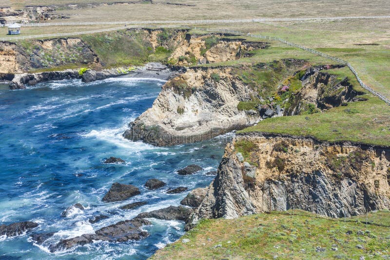 Wild Pacific Coast at Point Arena Stock Photo - Image of california ...